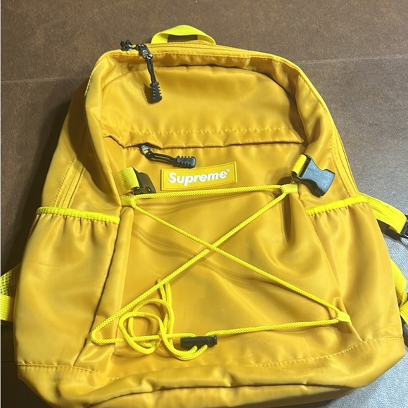 Supreme | Bags | Supreme Yellow Backpack | Poshmark